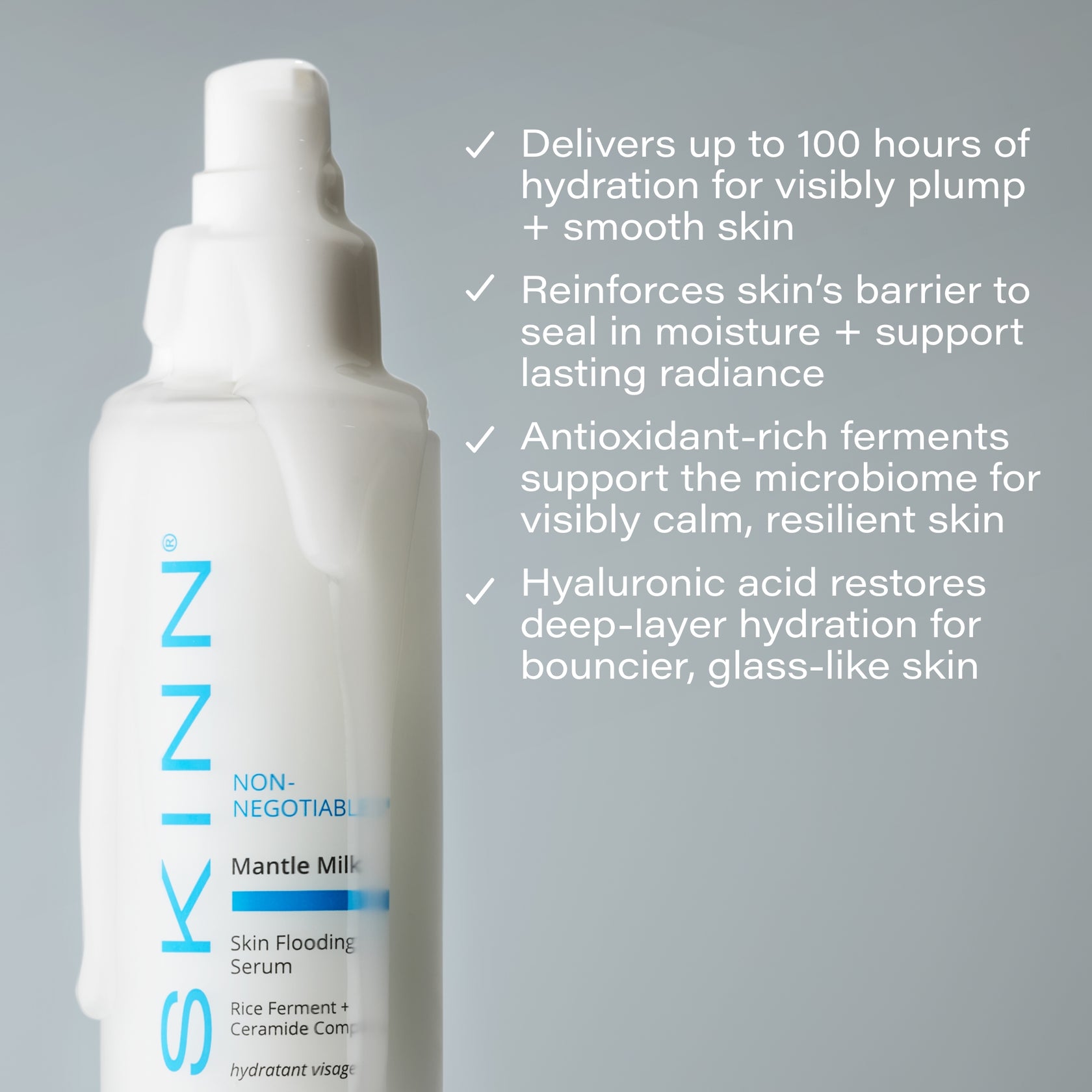 SKINN | Mantle Milk | Skin Flooding Serum for Deep Hydration | Boosts ...